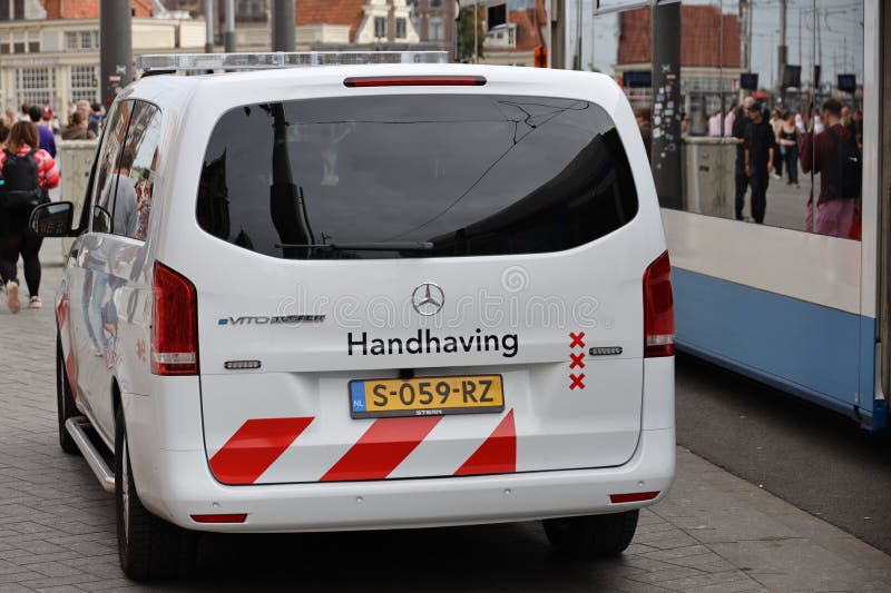 Van from Enforcement Municipality of Amsterdam in Front of Central ...