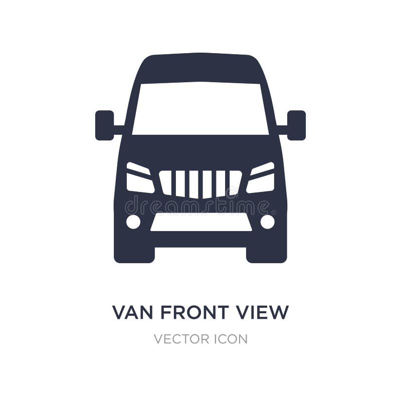Van Front View Icon on White Background. Simple Element Illustration ...