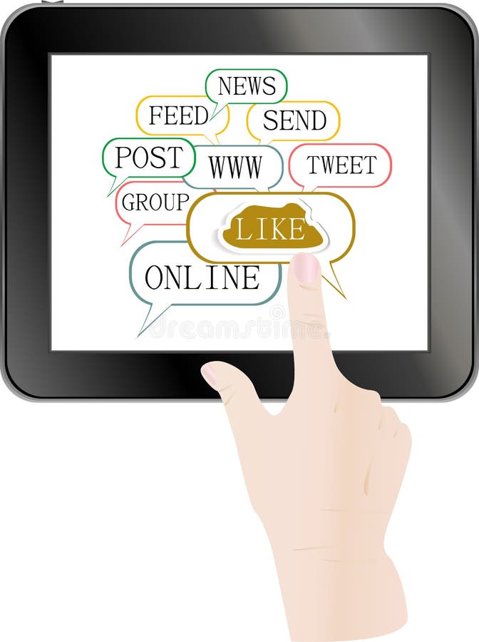 Van Het De Aanrakingsscherm Van Handen De Digitale Tablet Vector ... Van Het De Aanrakingsscherm Van Handen De Digitale Tablet Vector ...