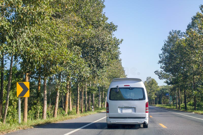 Van on Highway Road South of Thailand Stock Image - Image of automobile ...