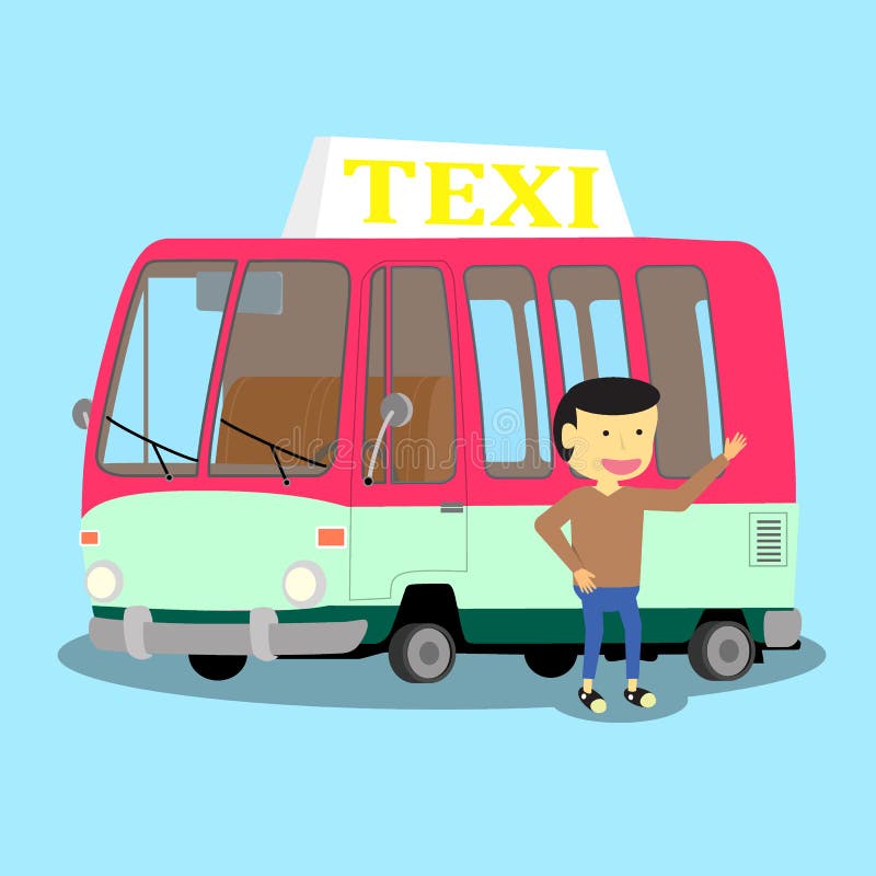 Van Hire with the Driver Standing Stock Vector - Illustration of ...
