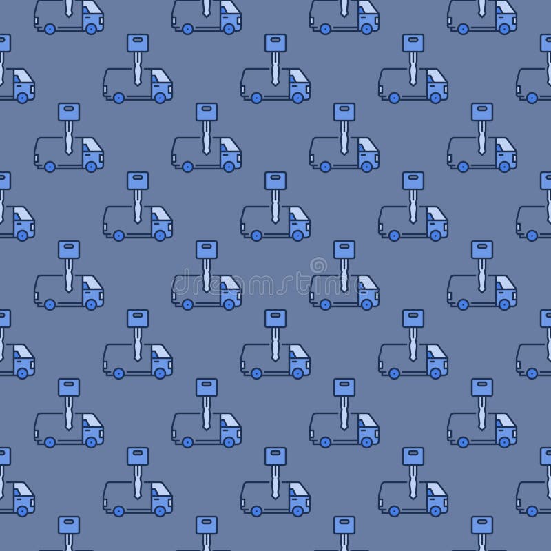 Van Hire Vector Rental Blue Seamless Pattern Stock Vector ...