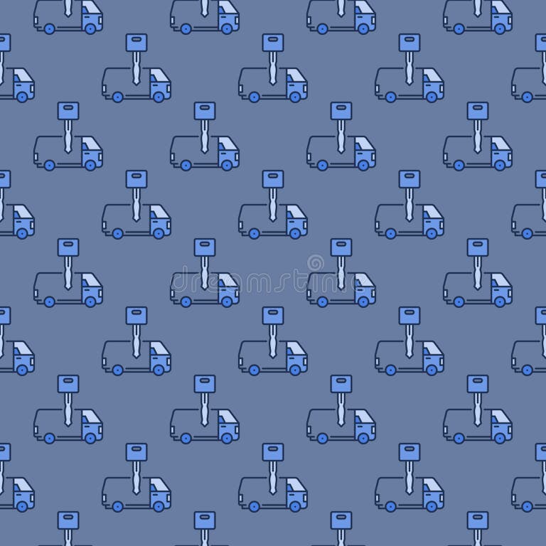 Van Hire Vector Rental Blue Seamless Pattern Stock Vector ...