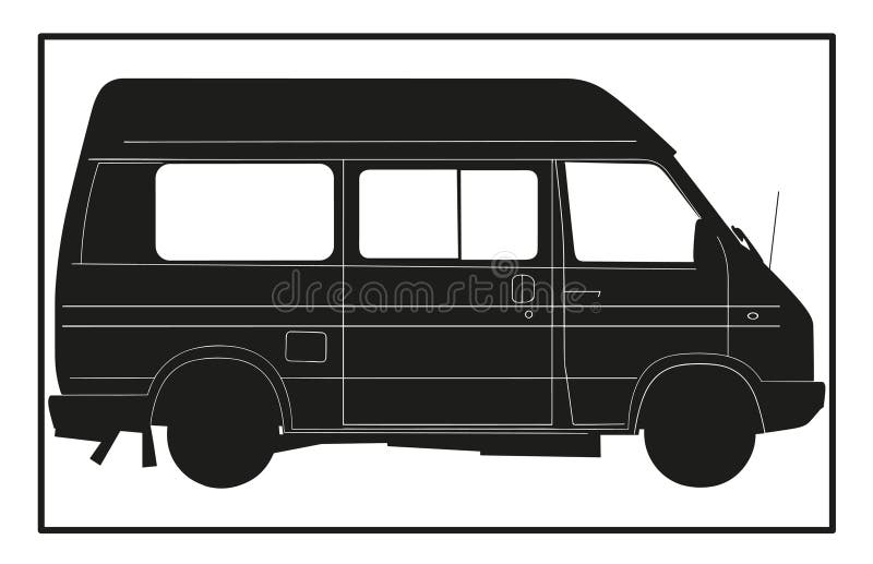 Van Icon Silhouette. Cargo Minibus. Simple Flat Graphic Illustration ...