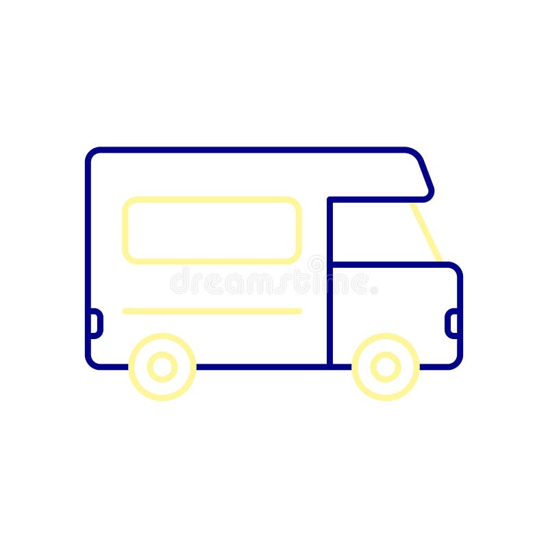 Van Icon, Travel Leisurely in a Van. Stock Vector - Illustration of ...