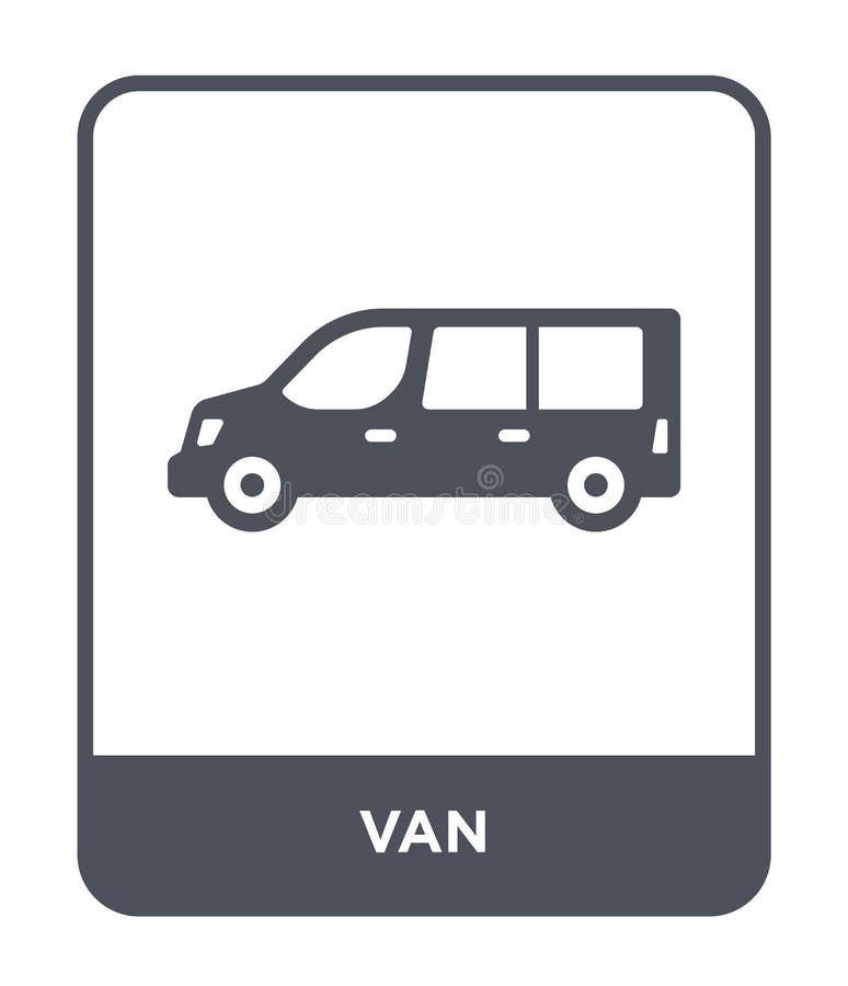 Van Icon in Trendy Design Style. Van Icon Isolated on White Background ...