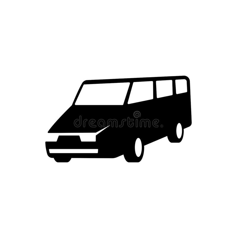 Van Icon Vector Isolated on White Stock Vector - Illustration of auto ...