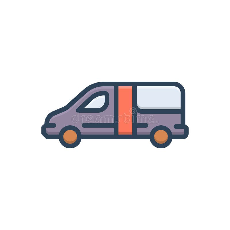 Color Illustration Icon for Van, Vehicle and Transport Stock Vector ...