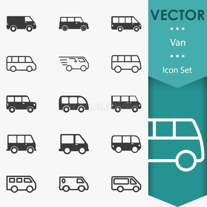 Van icons vector stock vector. Illustration of airplane - 104303562