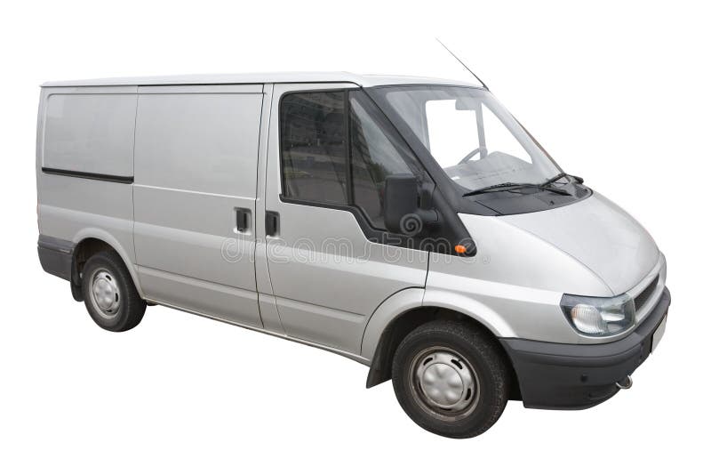 White van front stock image. Image of hood, haulage, isolated - 6268041