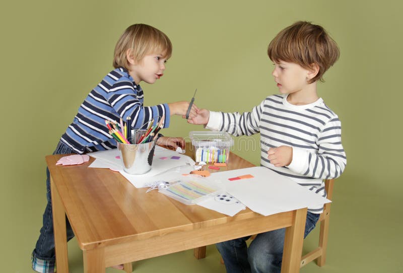 Van Jonge Geitjeskunsten En Ambachten Activiteit, Het Delen Stock ...