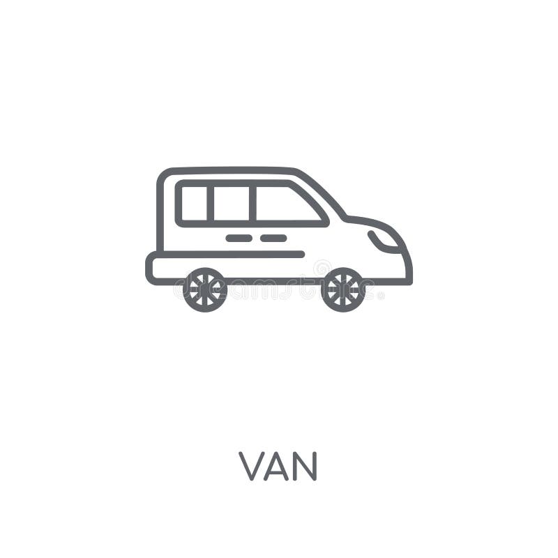 Van Linear Icon. Modern Outline Van Logo Concept on White Backgr Stock ...