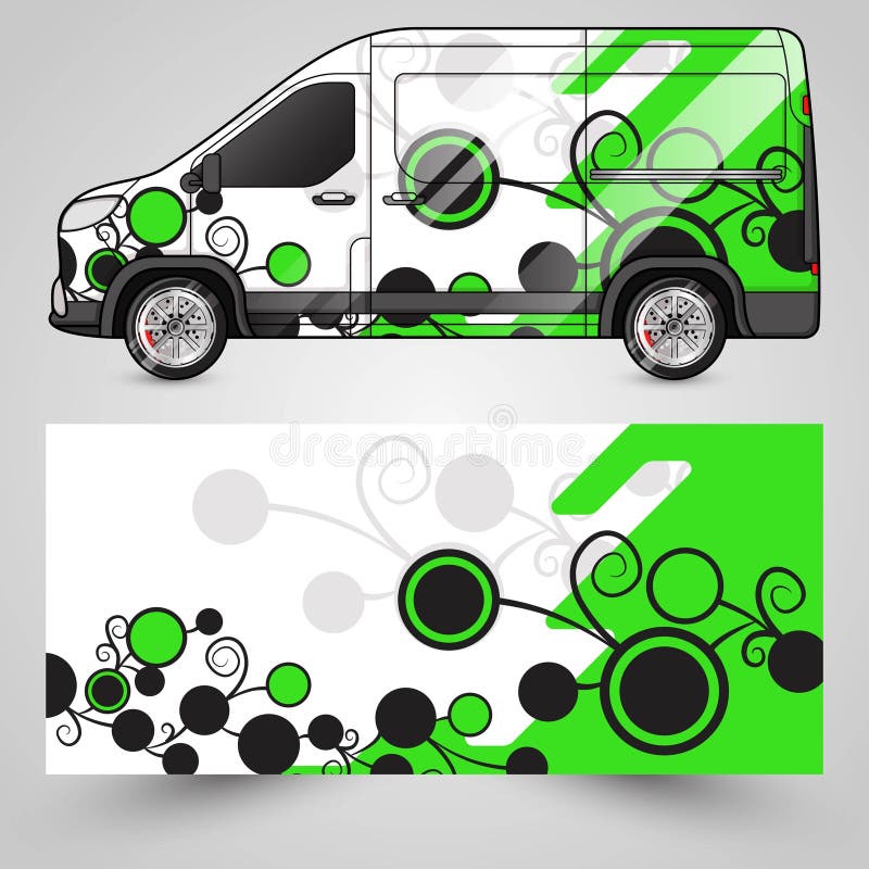 Van Livery Design Car Sticker Stock Vector - Illustration of identity ...