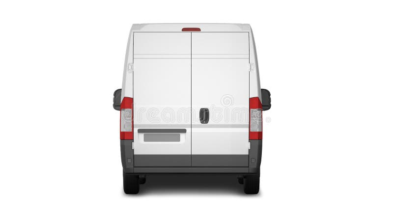 Van mockup back stock illustration. Illustration of lorry - 206936170