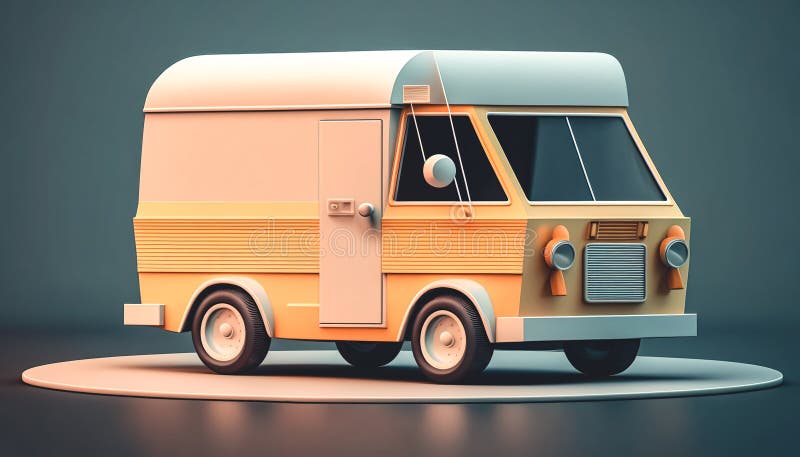 Van Model Isolated, Transport Concept, Generative AI. Stock ...