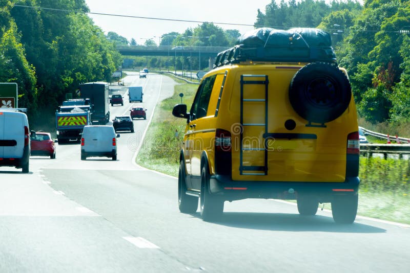 Van on the Motorway stock image. Image of dual, hours - 257092049
