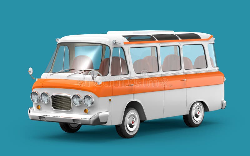 Van old soviet cartoon stock illustration. Illustration of sixties ...