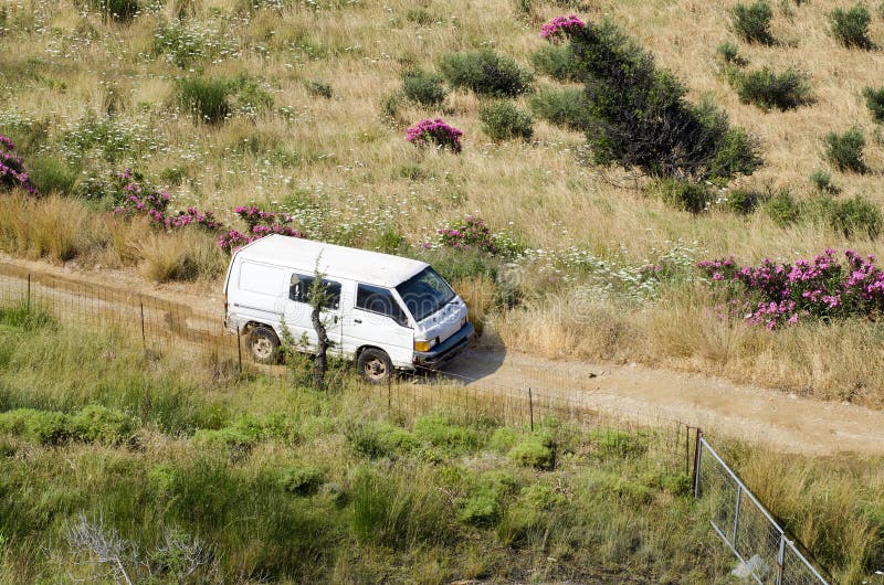 Van pick up car stock image. Image of country, drive - 45483233