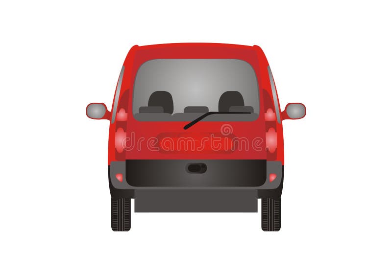Van Roja Autovehicle (coche) Ilustración del Vector - Ilustración de ...