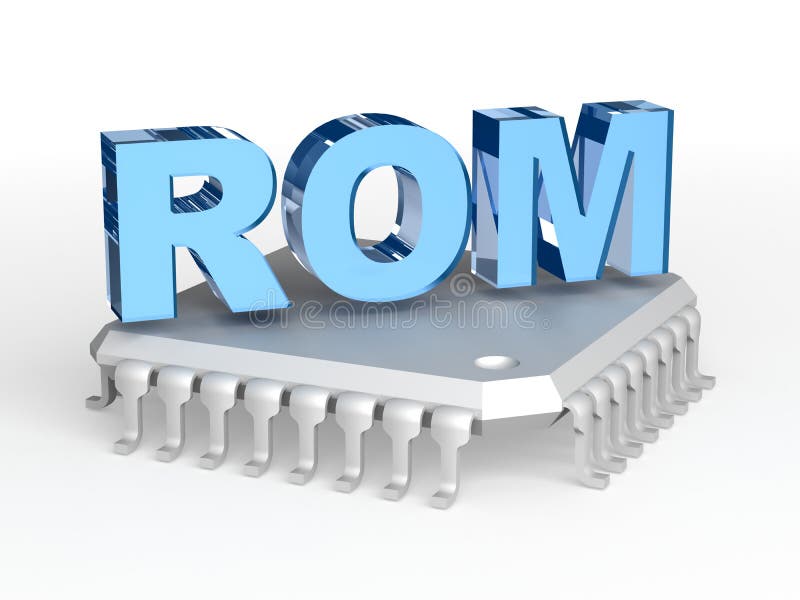 Van ROM (ROM) de spaander stock illustratie. Illustration of ...