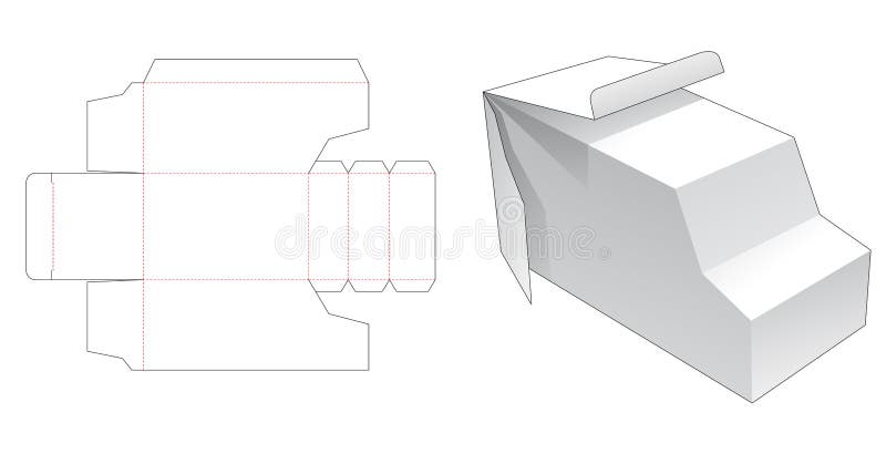 Van Shaped Box Die Cut Template Stock Vector - Illustration of paper ...