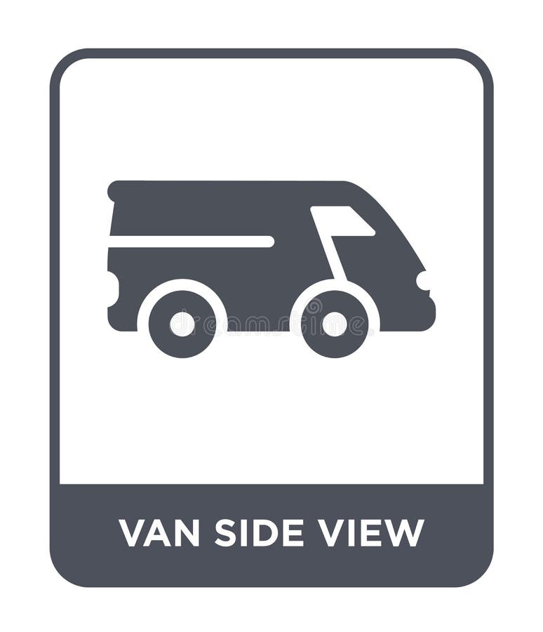 Van Side View Icon in Trendy Design Style. Van Side View Icon Isolated ...
