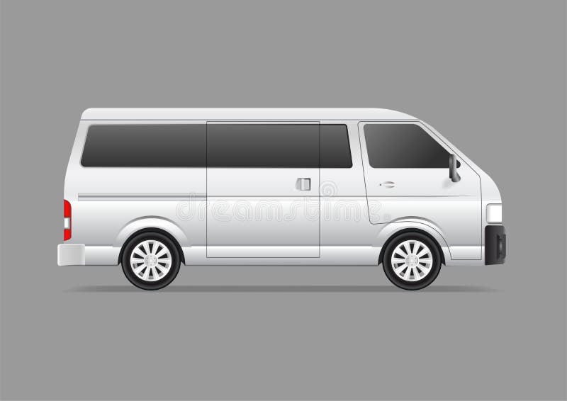 Van side view stock vector. Illustration of minibus - 251079935