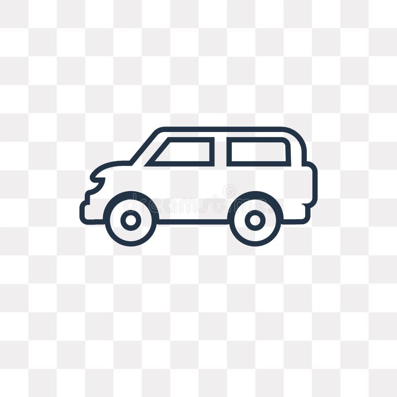 Van Side View Vector Icon Isolated on Transparent Background, Li Stock ...
