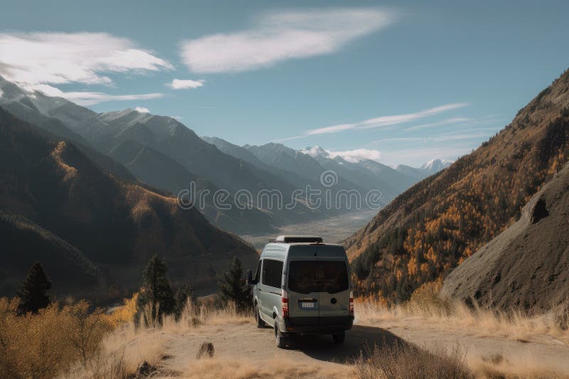 Van, Surrounded by Jaw-dropping Scenery and Mountains in the Distance ...
