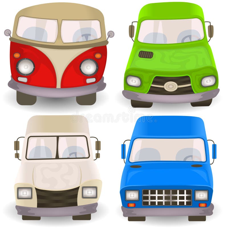 Van truck front view stock vector. Illustration of freight - 71302940