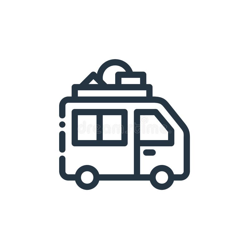 Van Vector Icon. Van Editable Stroke. Van Linear Symbol for Use on Web ...