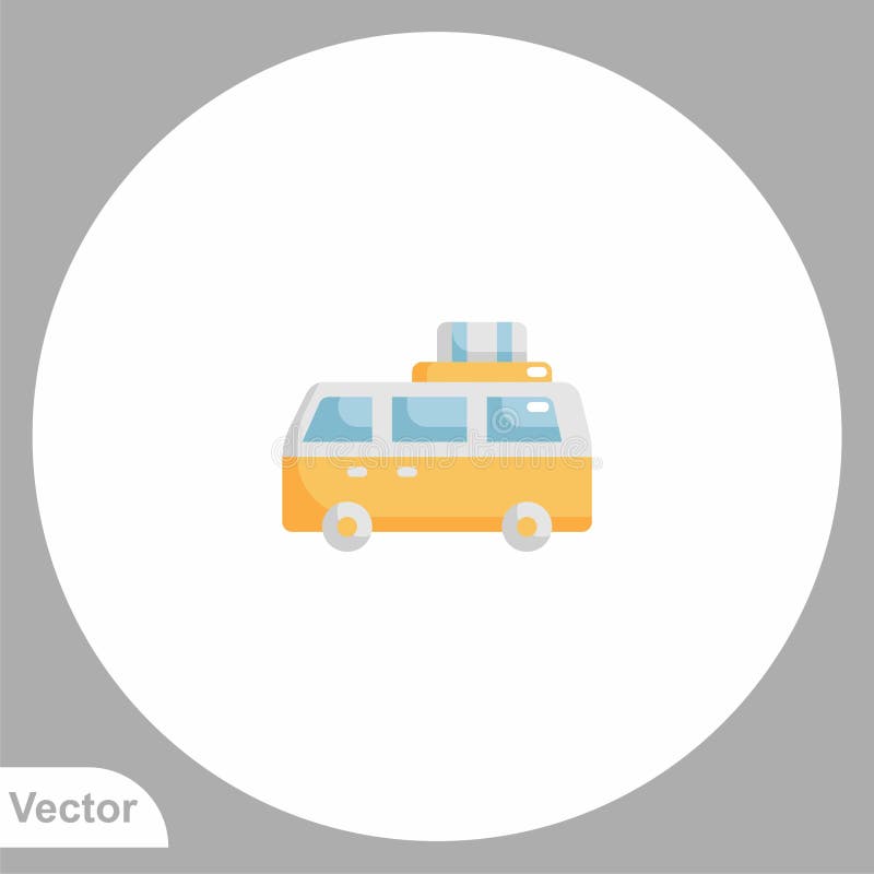 Van Vector Icon Sign Symbol Stock Vector - Illustration of industry ...