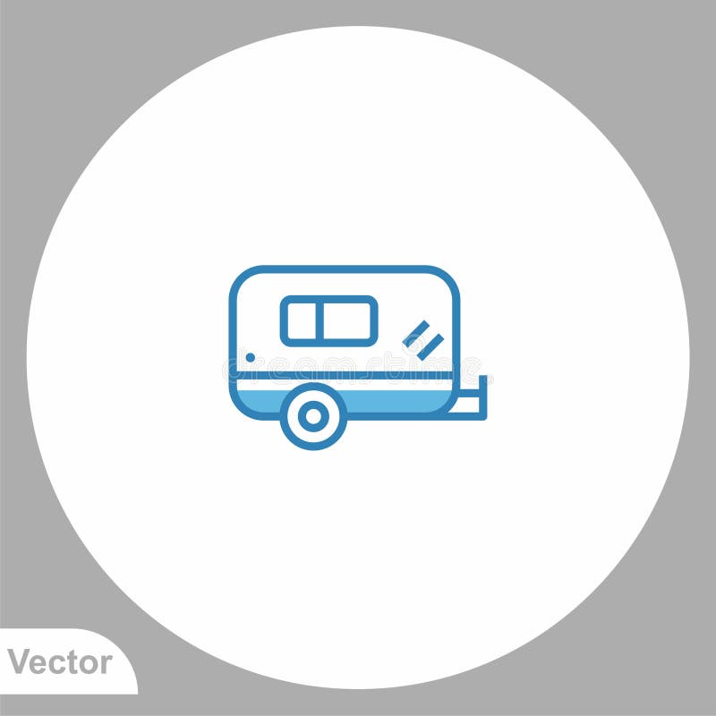 Van Vector Icon Sign Symbol Stock Vector - Illustration of commercial ...