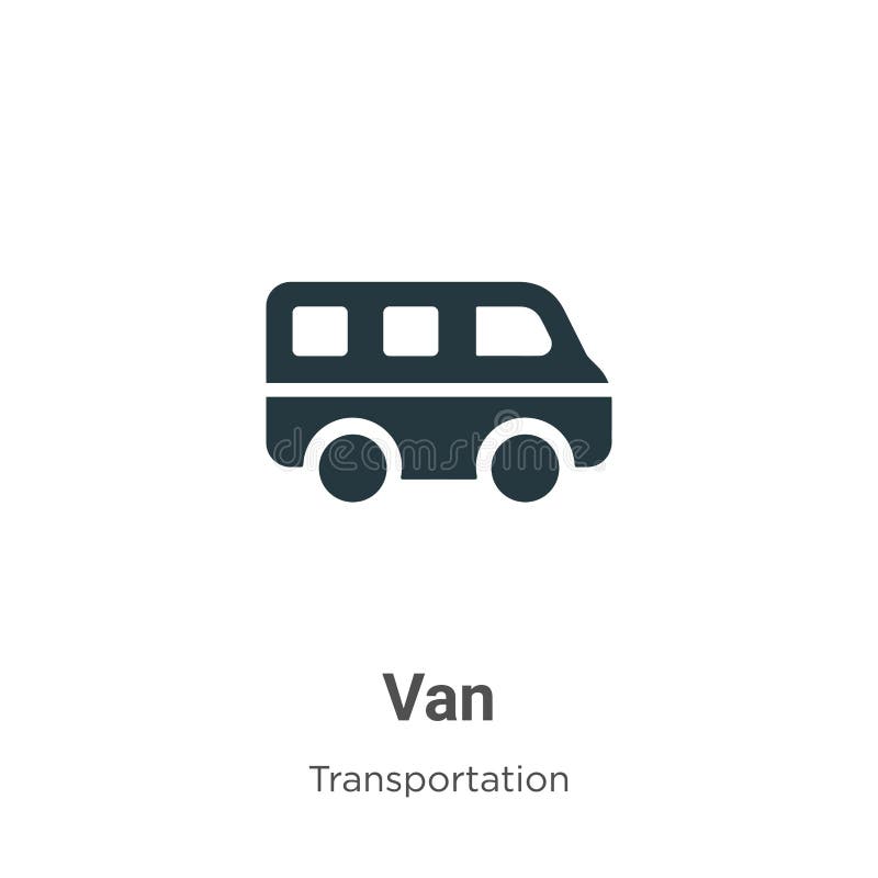 Van Vector Icon on White Background. Flat Vector Van Icon Symbol Sign ...