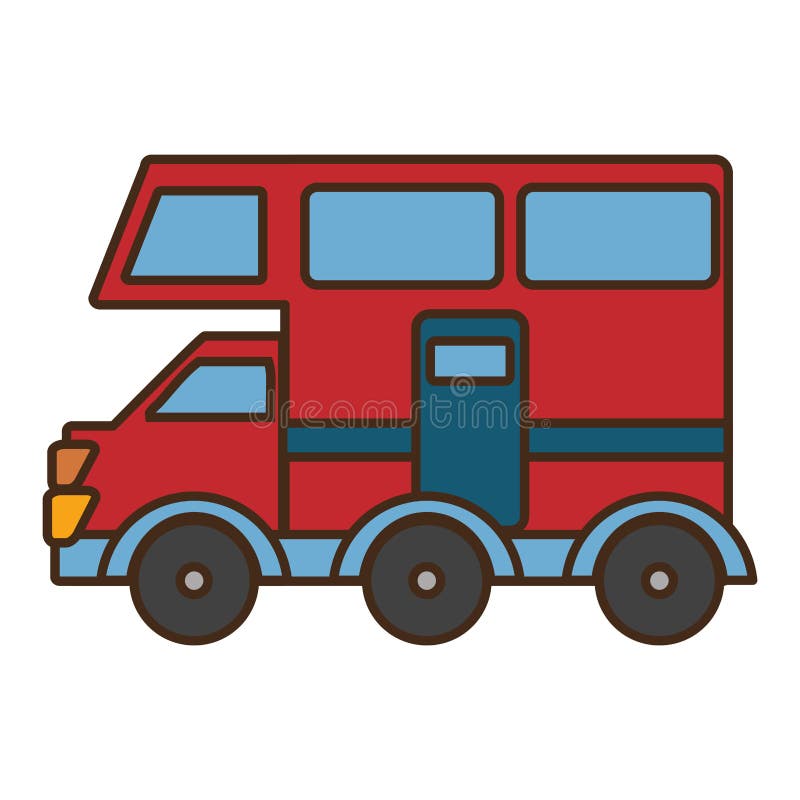 Van Vehicle Transport Isolated Icon Stock Vector - Illustration of ...