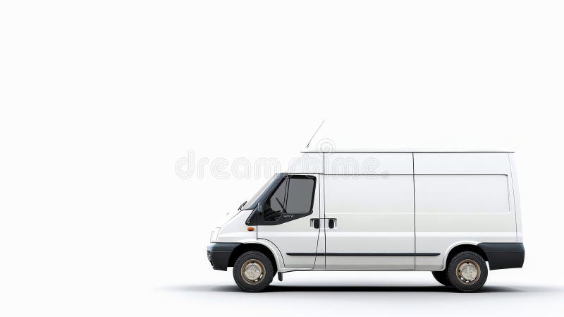 Van on White Background with Space for Copy, Text, or Logo Stock ...