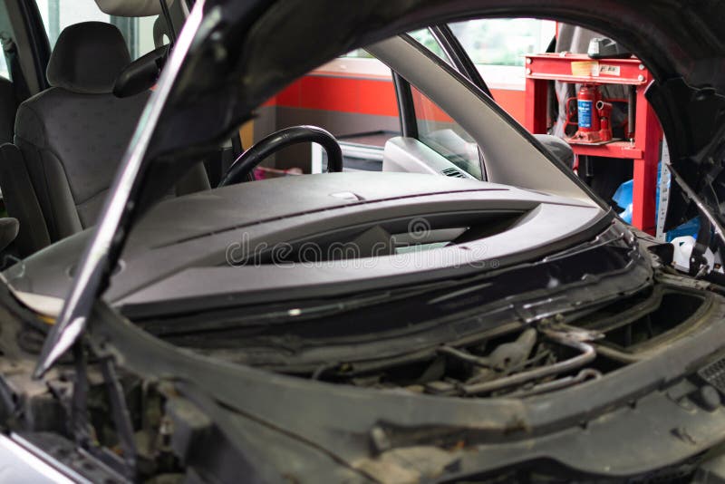 Van without windshield stock image. Image of modern - 138181775