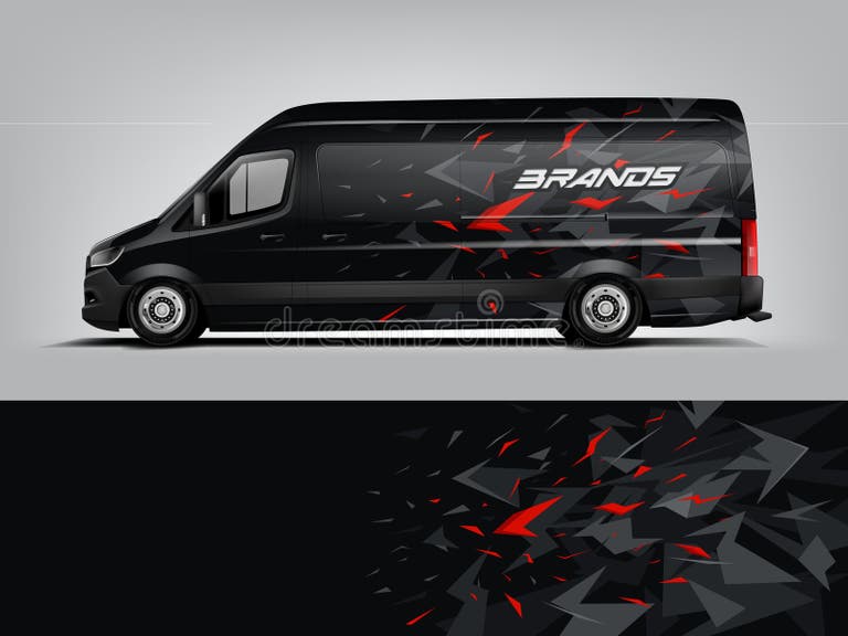 Van5 stock vector. Illustration of cargo, design, livery - 293119965