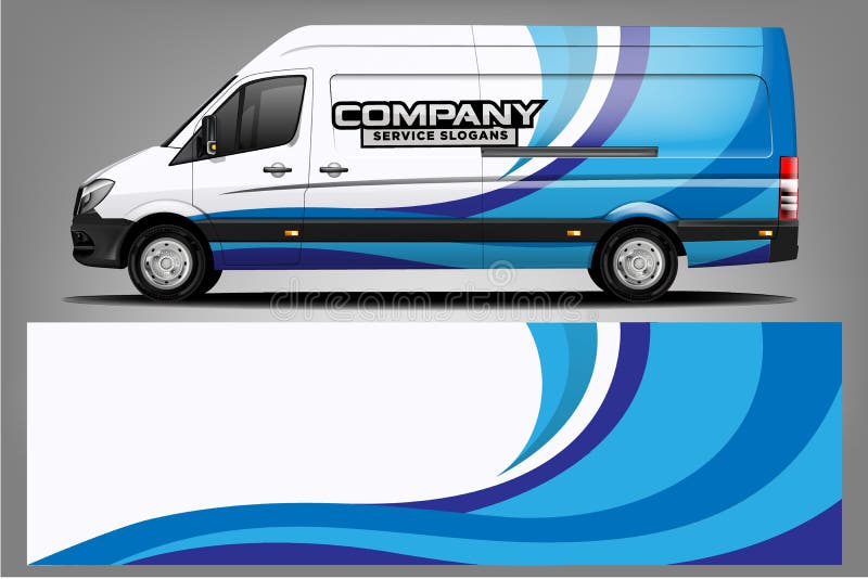 Van Wrap Design. Wrap, Sticker and Decal Design Stock Illustration ...