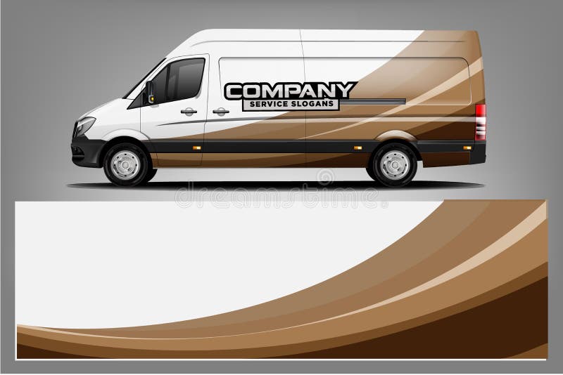 Van Wrap Design. Wrap, Sticker and Decal Design Stock Illustration ...