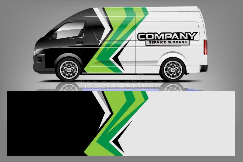 Van Wrap Design. Wrap, Sticker and Decal Design Stock Illustration ...