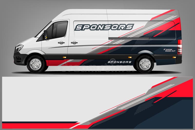 Van Wrap Livery Design. Eps 10.vector Stock Vector - Illustration of ...
