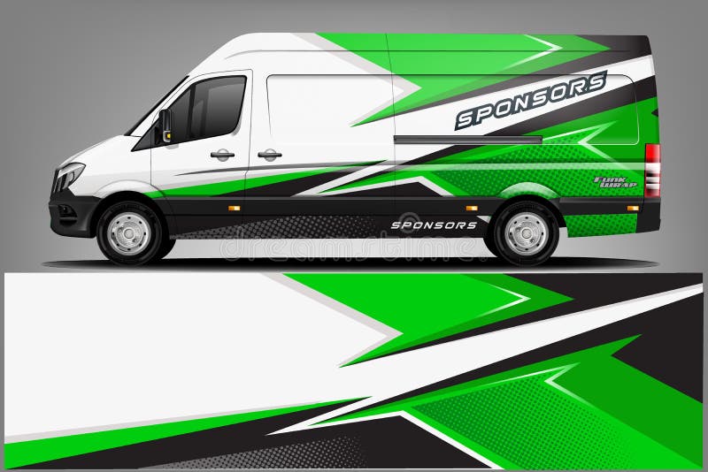 Van Wrap Livery Design. Eps 10.vector Stock Vector - Illustration of ...