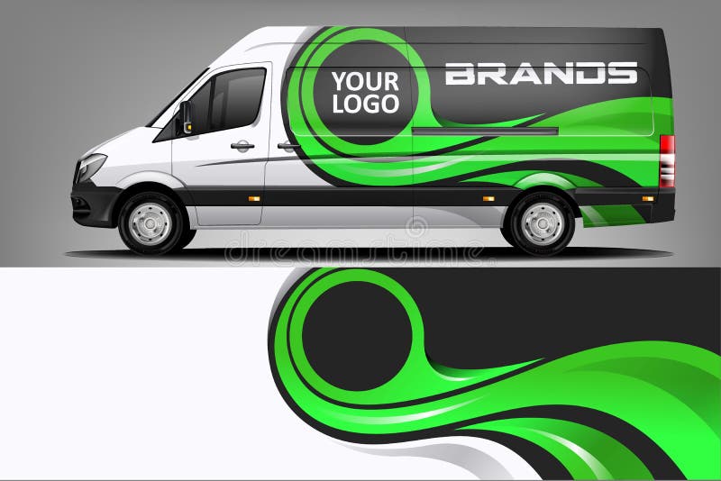 Van Wrap Livery Design. Eps 10.vector Stock Illustration - Illustration ...