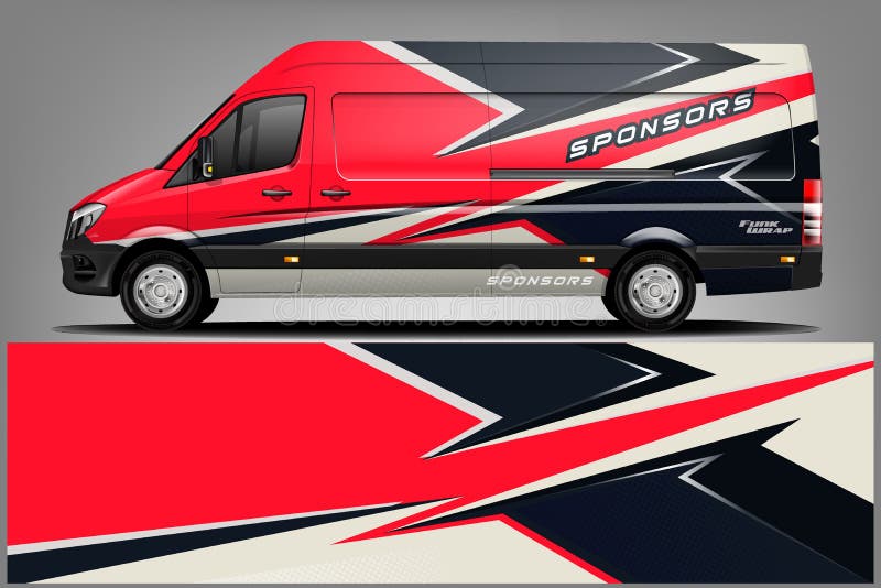 Van Wrap Livery Design. Ready Print Wrap Design for Van. - Vector Stock ...