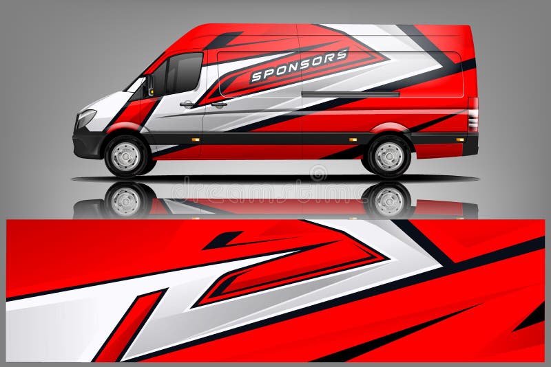 Van Wrap Livery Design. Ready Print Wrap Design for Van. - Vector Stock ...