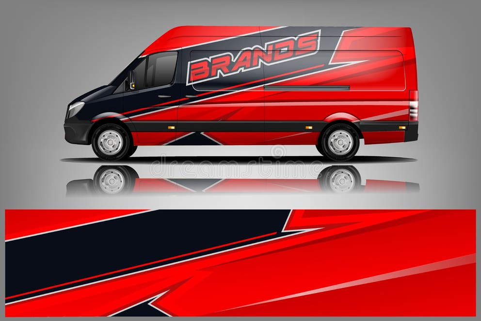 Van Wrap Livery Design. Ready Print Wrap Design for Van. - Vector Stock ...