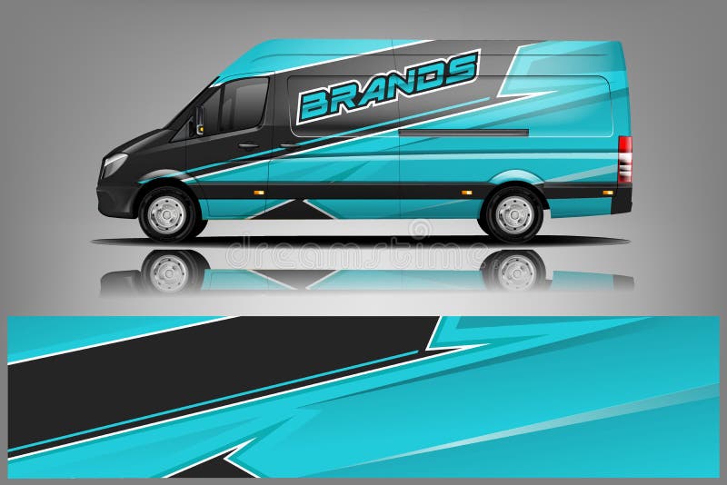 Van Wrap Livery Design. Ready Print Wrap Design for Van. - Vector Stock ...