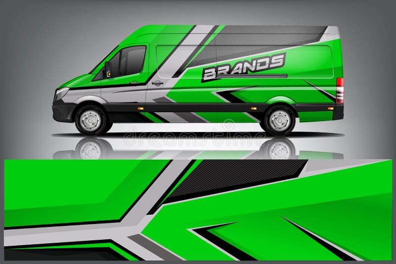 Van Wrap Livery Design. Ready Print Wrap Design for Van. - Vector Stock ...