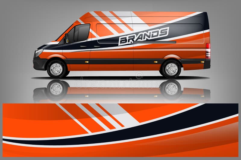 Van Wrap Livery Design. Ready Print Wrap Design for Van. - Vector Stock ...